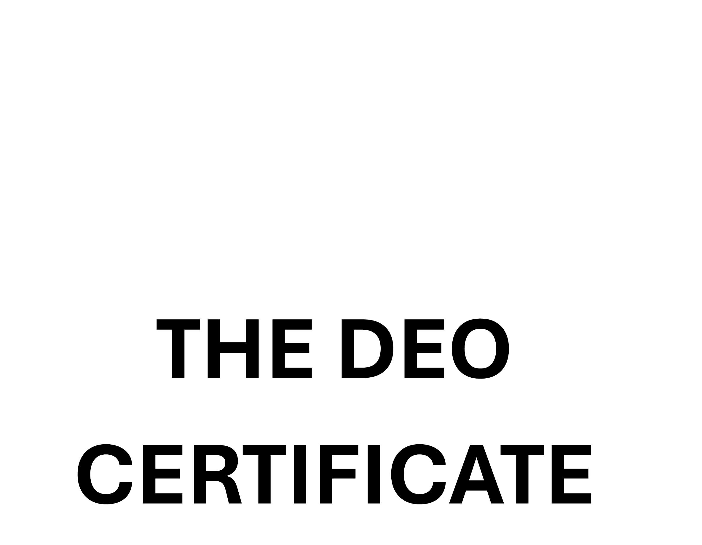 DEO CERTIFICATE